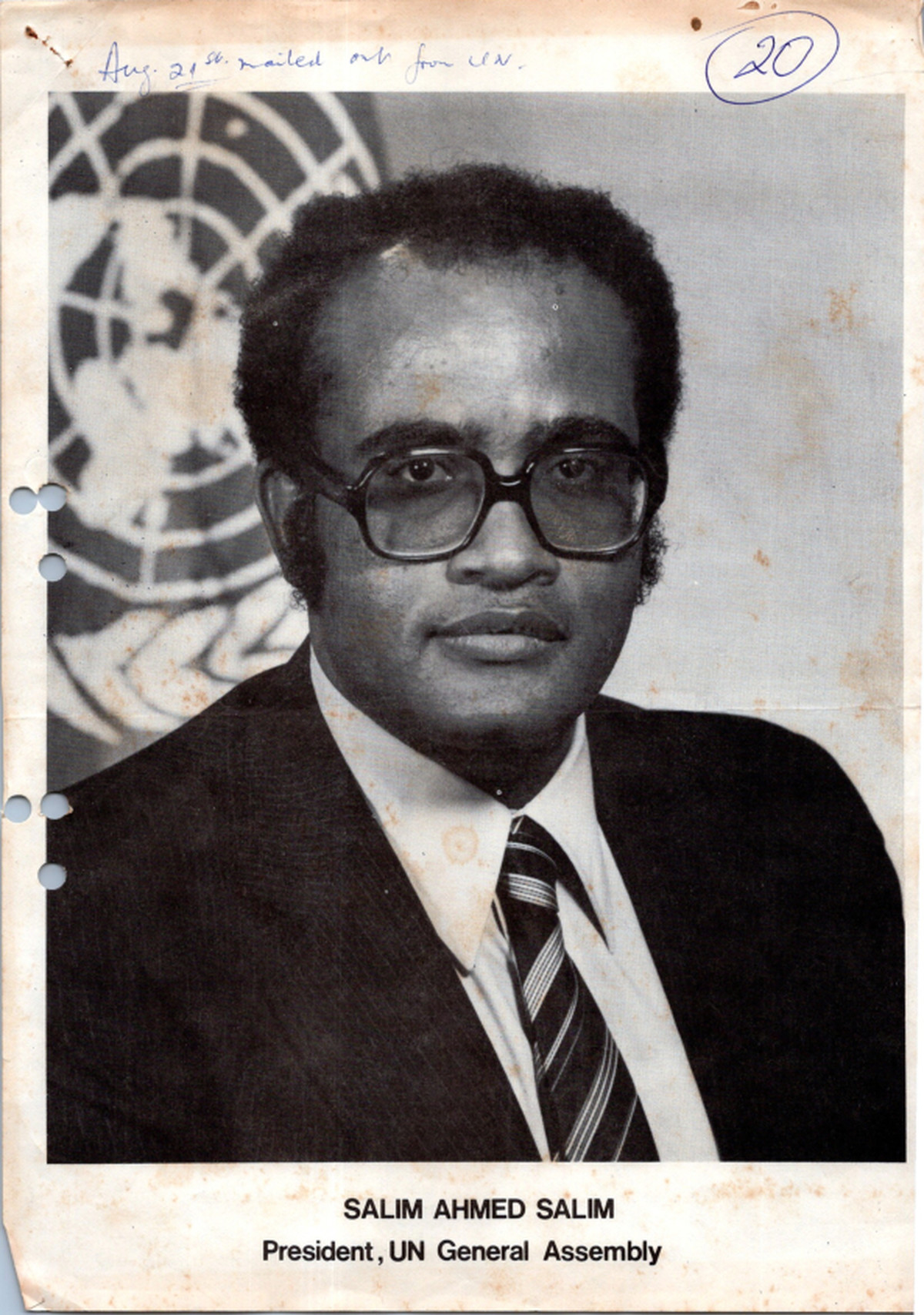 President of the 34th Session of the UN General… | Salim Ahmed Salim