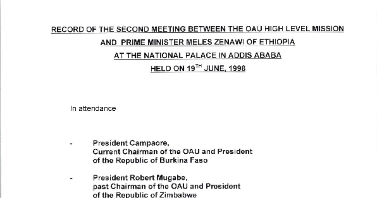 Second Meeting with the OAU High Level Mission… | Salim Ahmed Salim