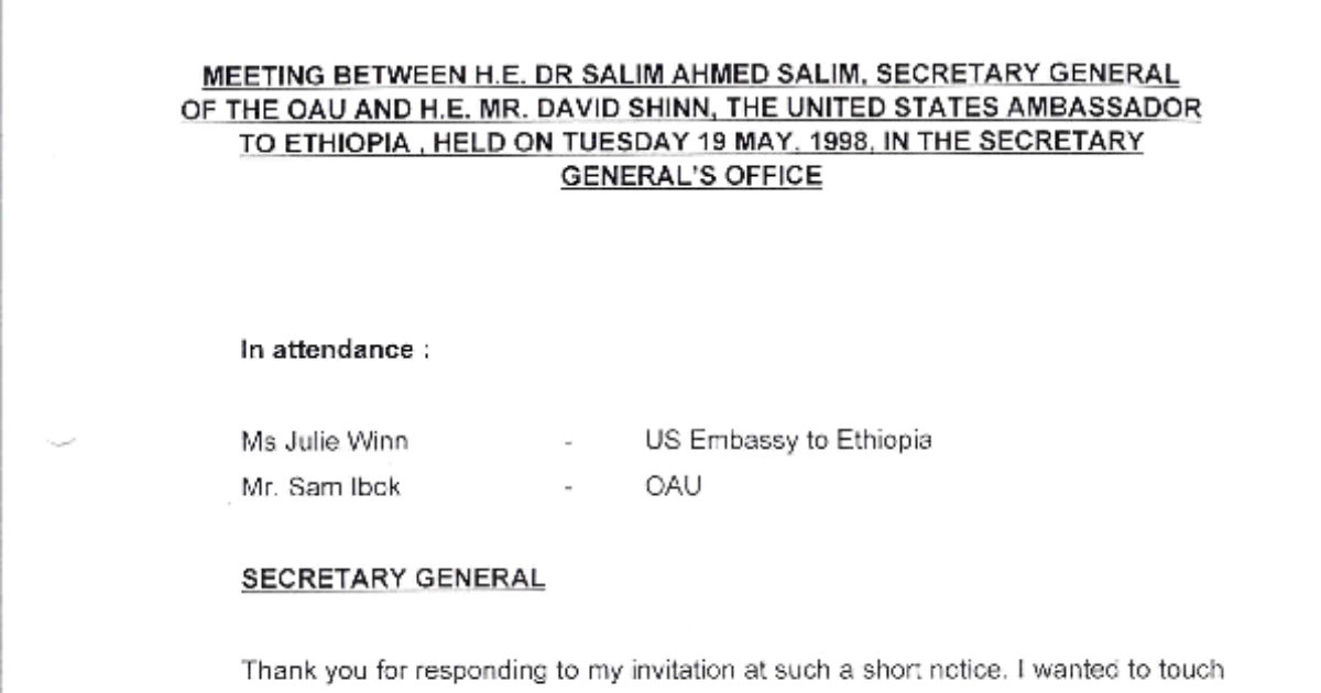 Meeting with US Ambassador David Shinn on… | Salim Ahmed Salim